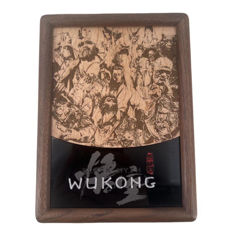 Black Myth Wukong Game Craft Art Frame Gaming Room Wood Engraving Gift ...