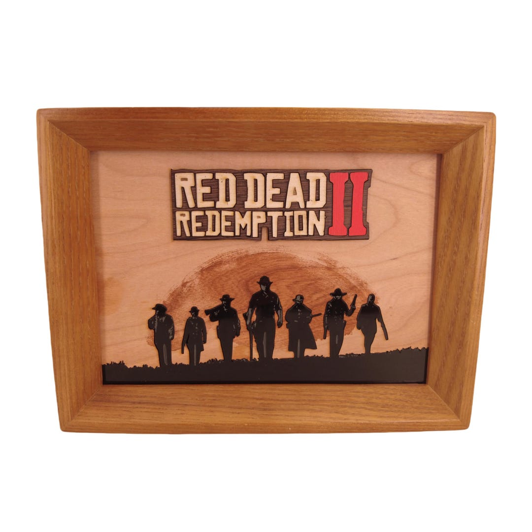Red Dead Redemption 2 Wooden Wall Art Frame Arthur Morgan Gaming Decor ...