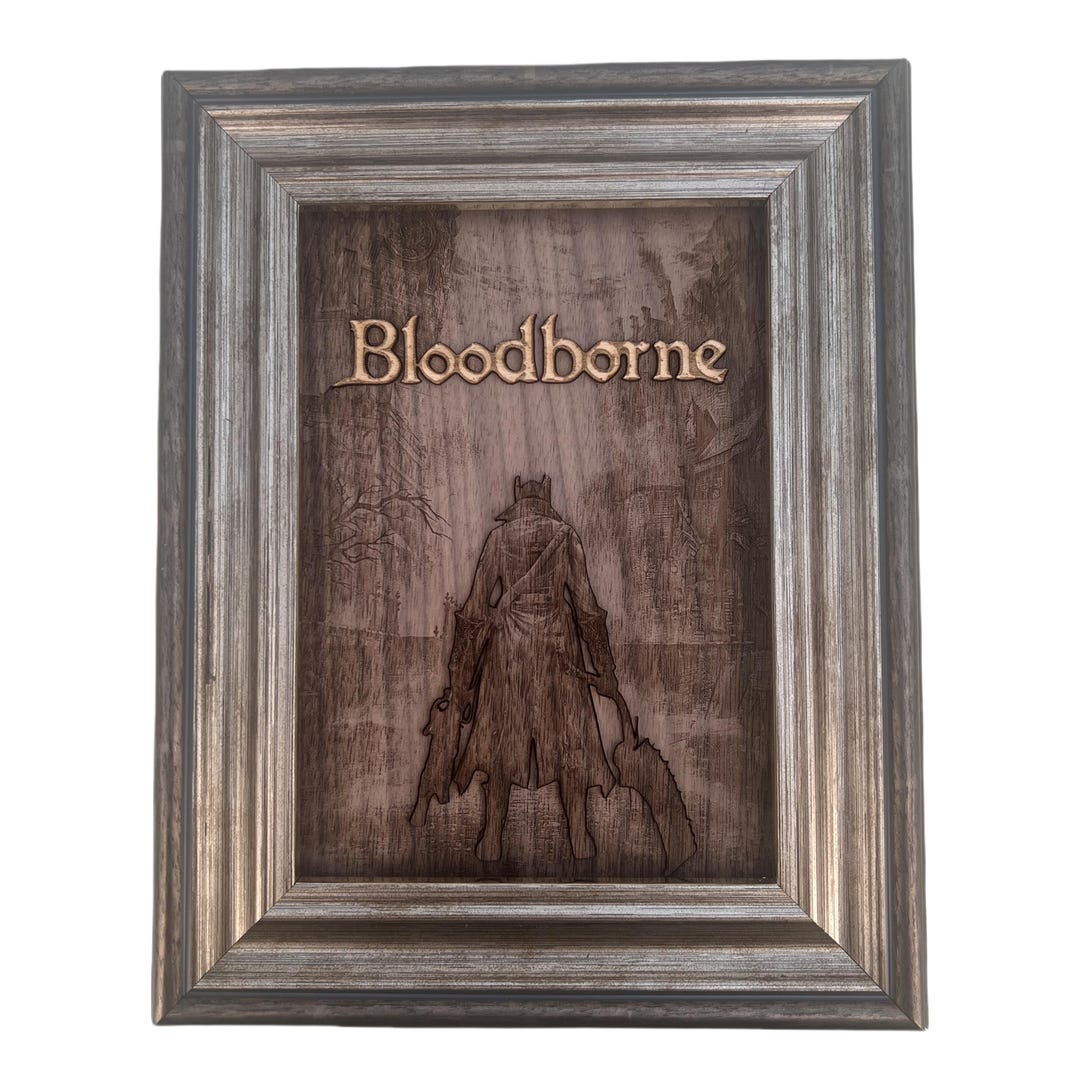 Bloodborne Wooden Wall Art Frame Bloodborne Decor & Gifts Hunters Dream ...