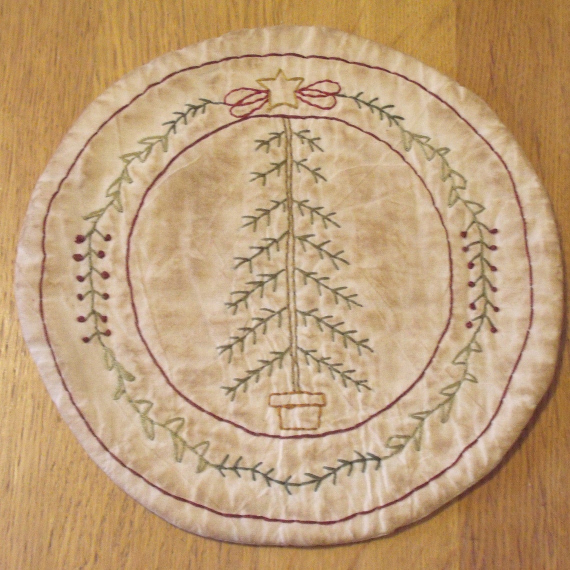 Primitive My Christmas Tree Candle Mat - Etsy