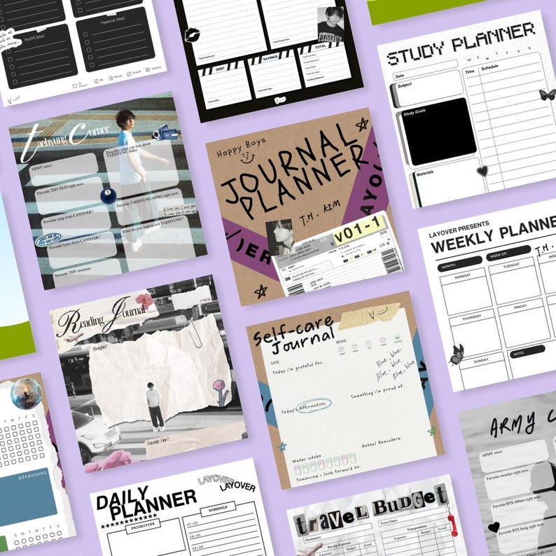 BTS ALBUMS Inspired Digital Journal Planner BUNDLE | Goodnotes ...