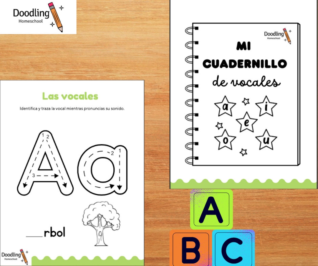 Vowel Writing Practice Workbook - Digital Homeschool Printables/fine ...