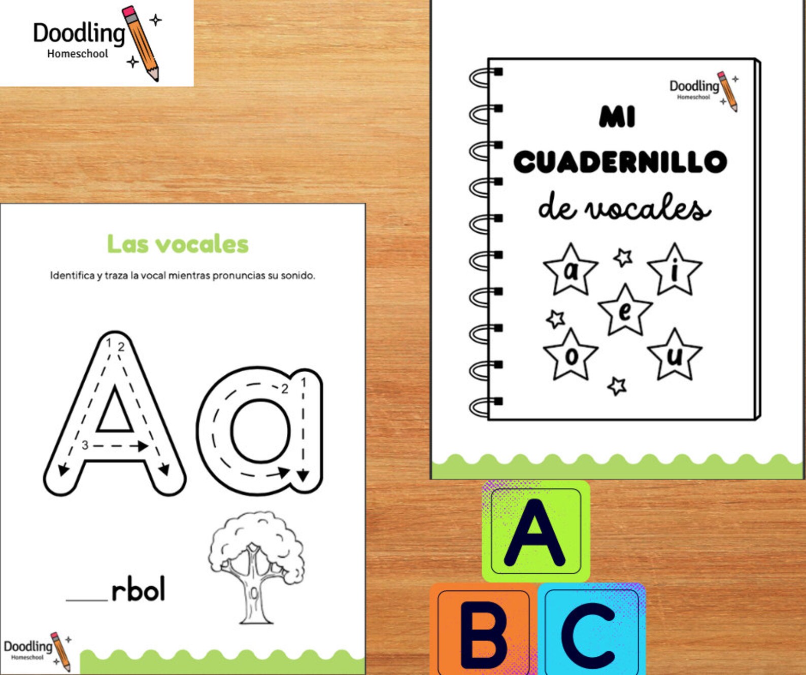 Vowel Writing Practice Workbook - Digital Homeschool Printables/fine ...