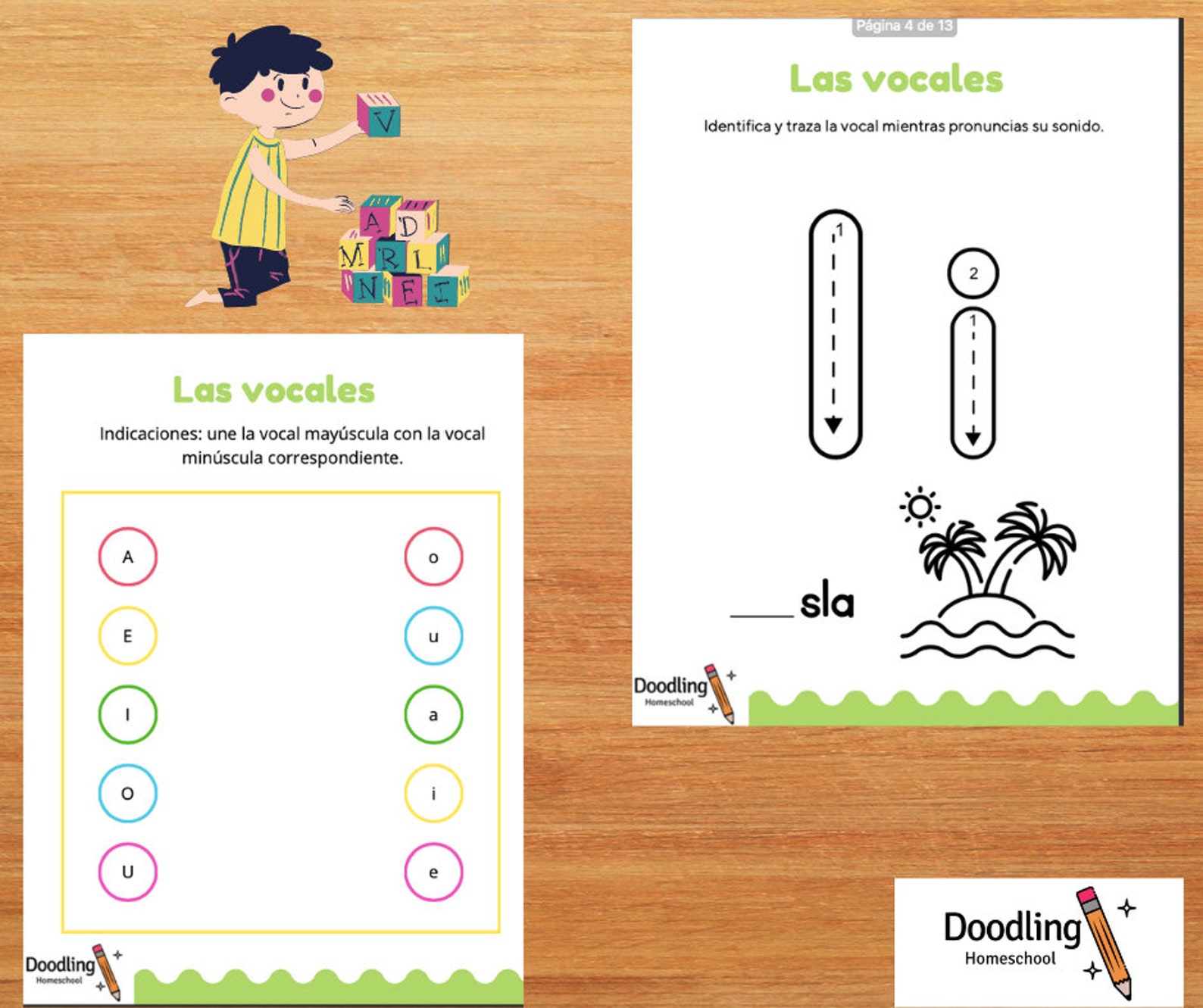 Vowel Writing Practice Workbook - Digital Homeschool Printables/fine ...