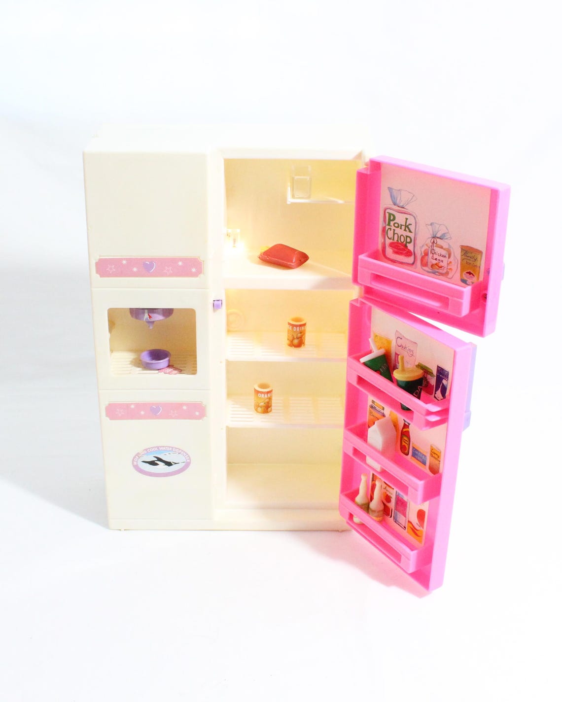 Pink 3-piece Barbie Kitchen Set | Goldlok, Doll Furniture, Kitchen Play ...
