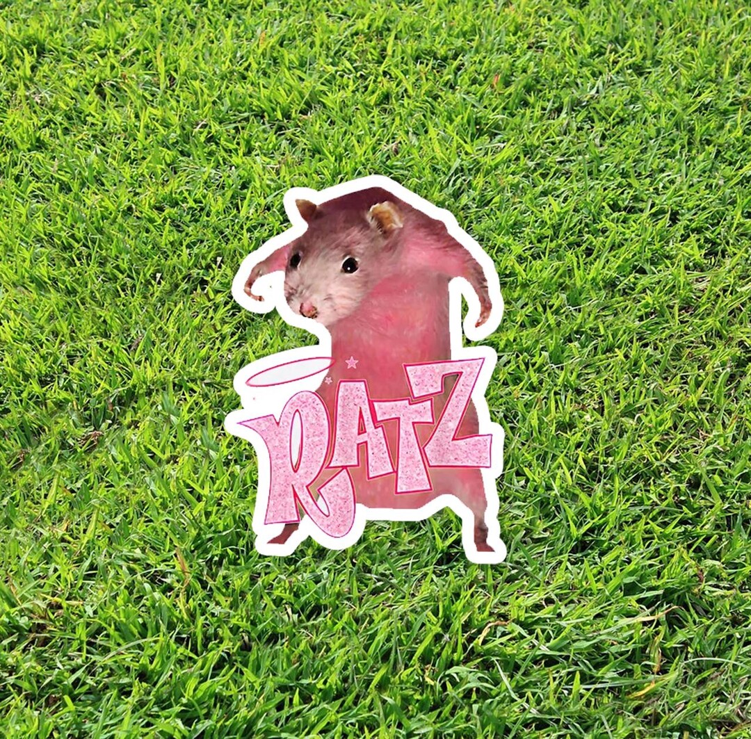 Ratz Stickers,funny Pink Rat Meme Internet Humor, Funny Meme Sticker ...