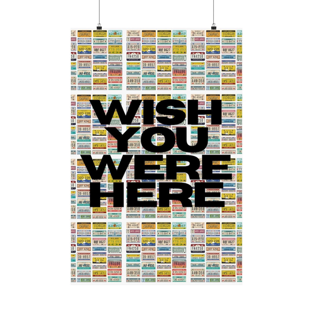 Wish You Were Here Vintage Poster, Aesthetic Wall Art, College ...
