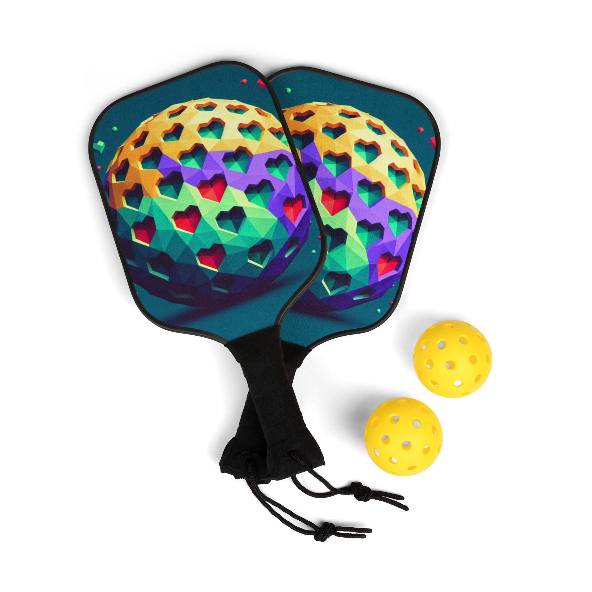 Pickleball Paddle Set, Custom Design Pickleball Paddles and Balls Set ...