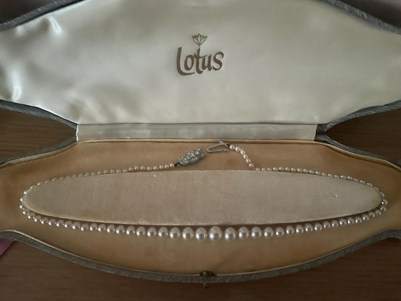 Vintage Original Box Lotus Pearls With Diamanté Clasp - Etsy