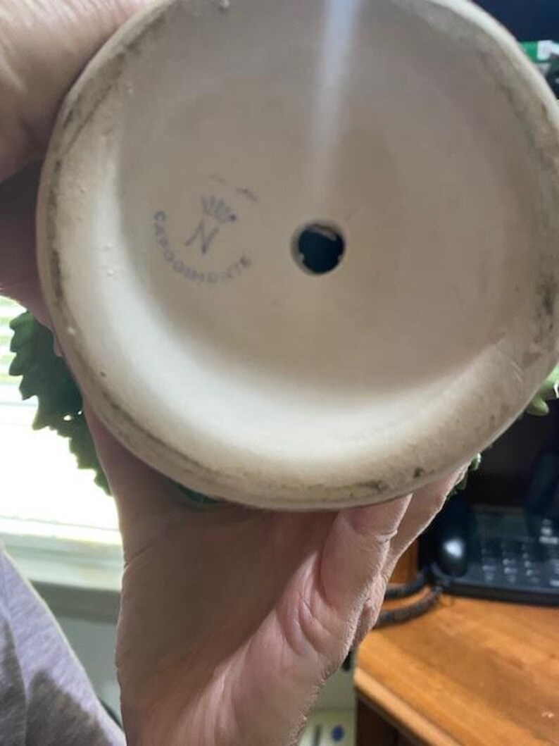 Vintage Genuine Capodimonte Porcelain Large Flower Basket-made in Italy ...