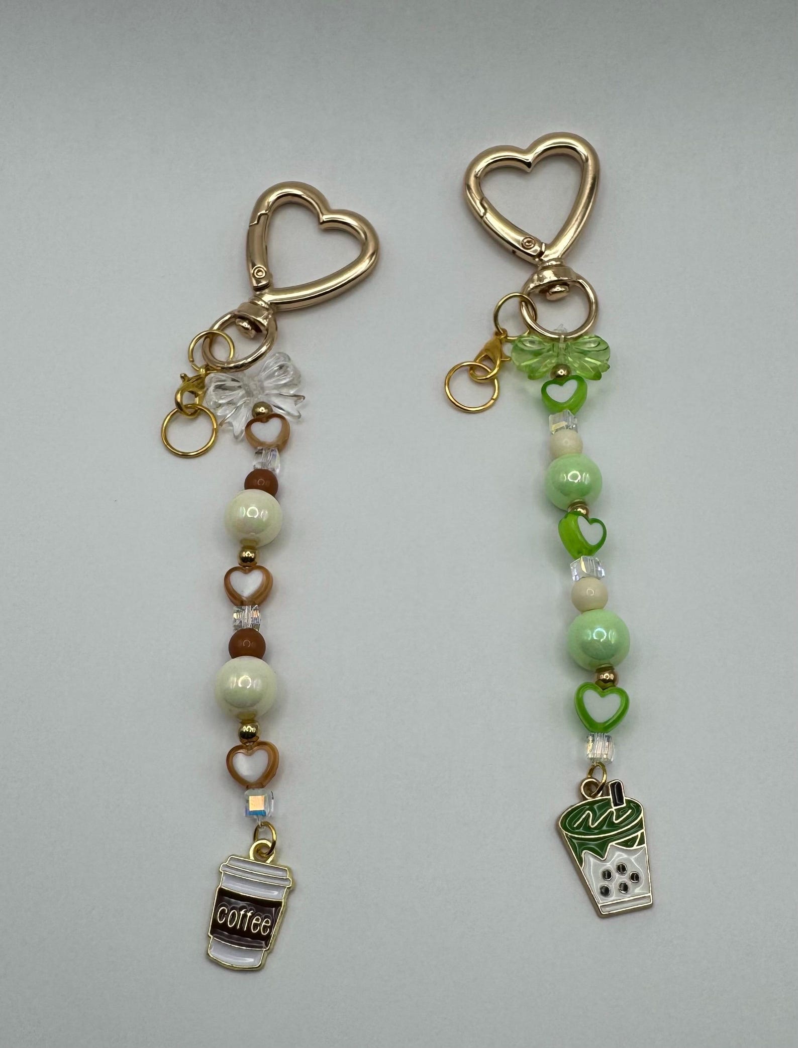 Coffee/ Matcha Boba Tea Lip Gloss Keychain. Lip Gloss Key Chain. Coffee ...