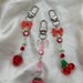 Beaded Cherry/ Strawberry Key Chains. Fruit Inspired Key Chains ...