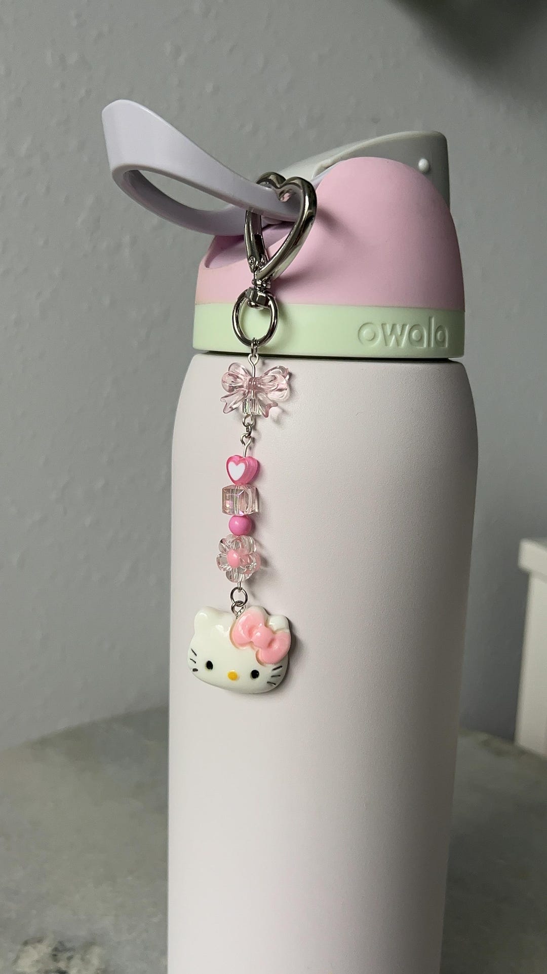 Hello Kitty Key Chain/ Charm With Pendant. Hello Kitty Beaded Key Chain ...