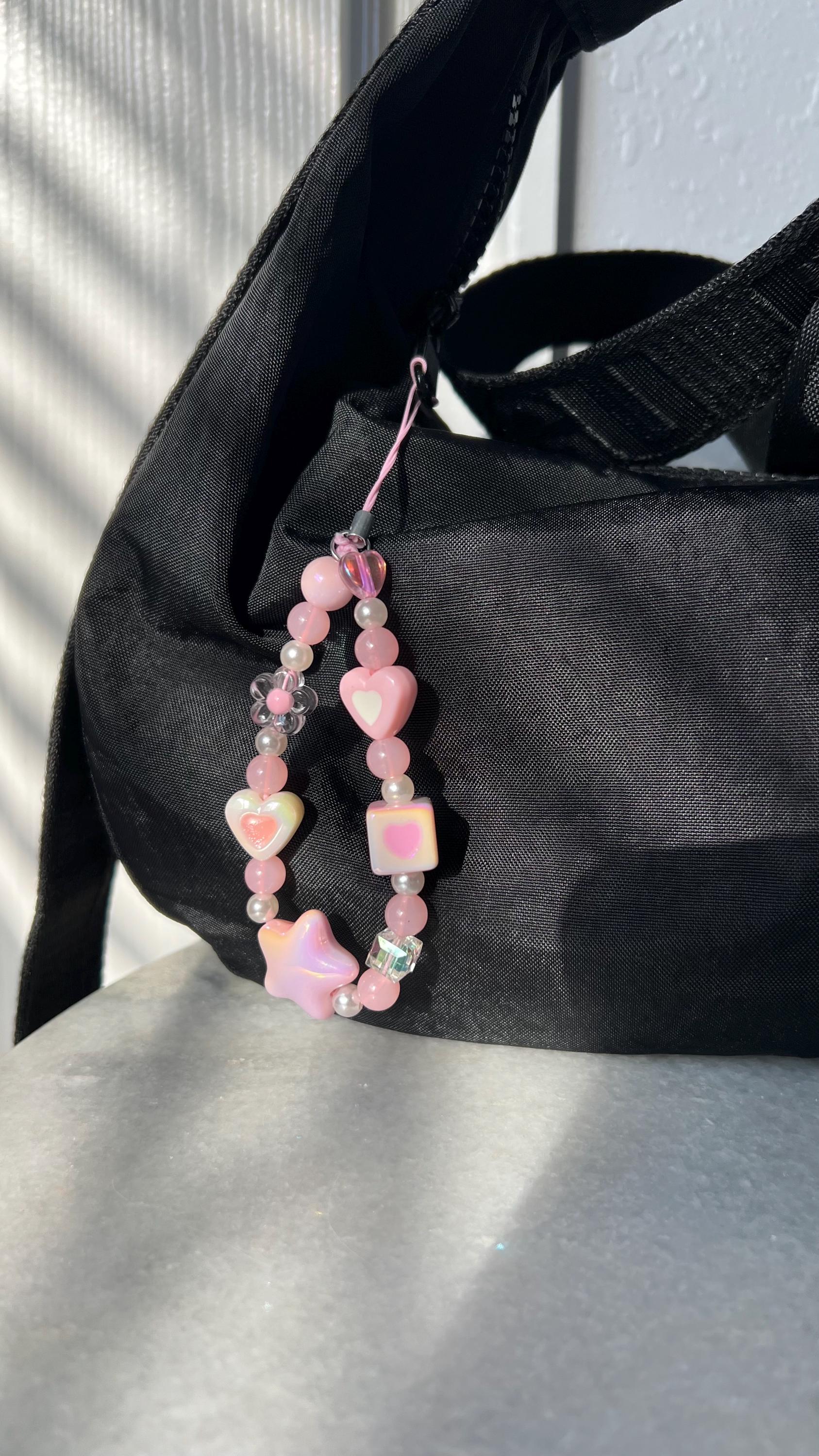 Cute Pink Chunky Key Chain, Cell Phone Charm, Owala Bottle Charm, Bag ...