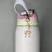 Pink or White Bow Owala Water Bottle Charm or Bag Charm/ Key Chain With ...