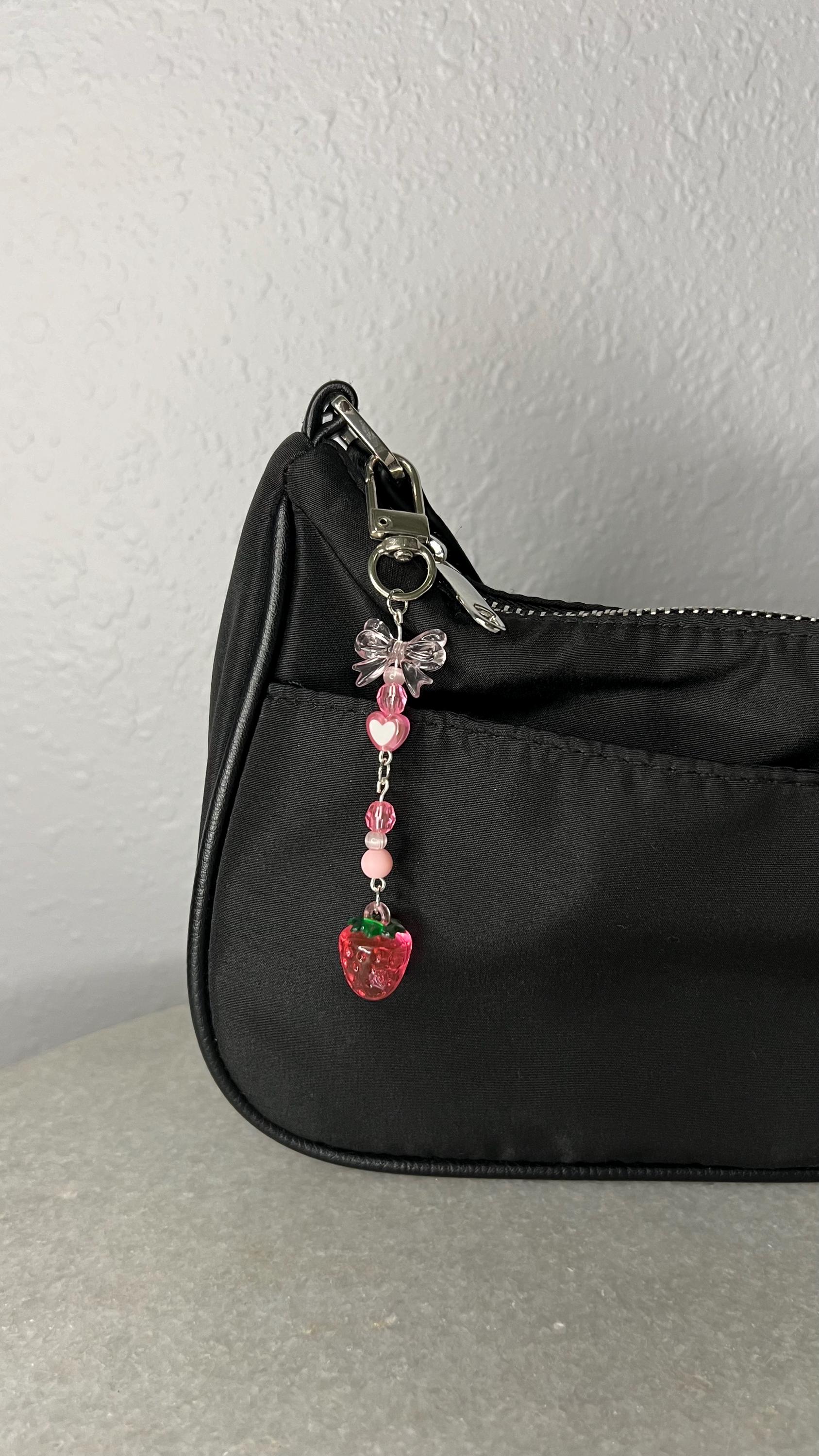 Beaded Cherry/ Strawberry Key Chains. Fruit Inspired Key Chains ...