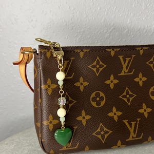 Heart Shaped Jade Inspired Keychain. Jade Keychains, Bag Charm, Purse ...