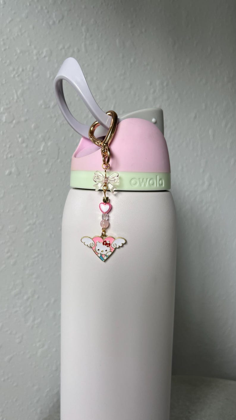 Cute Hello Kitty Key Chains With Gold Heart Clasp, Hello Kitty Key ...