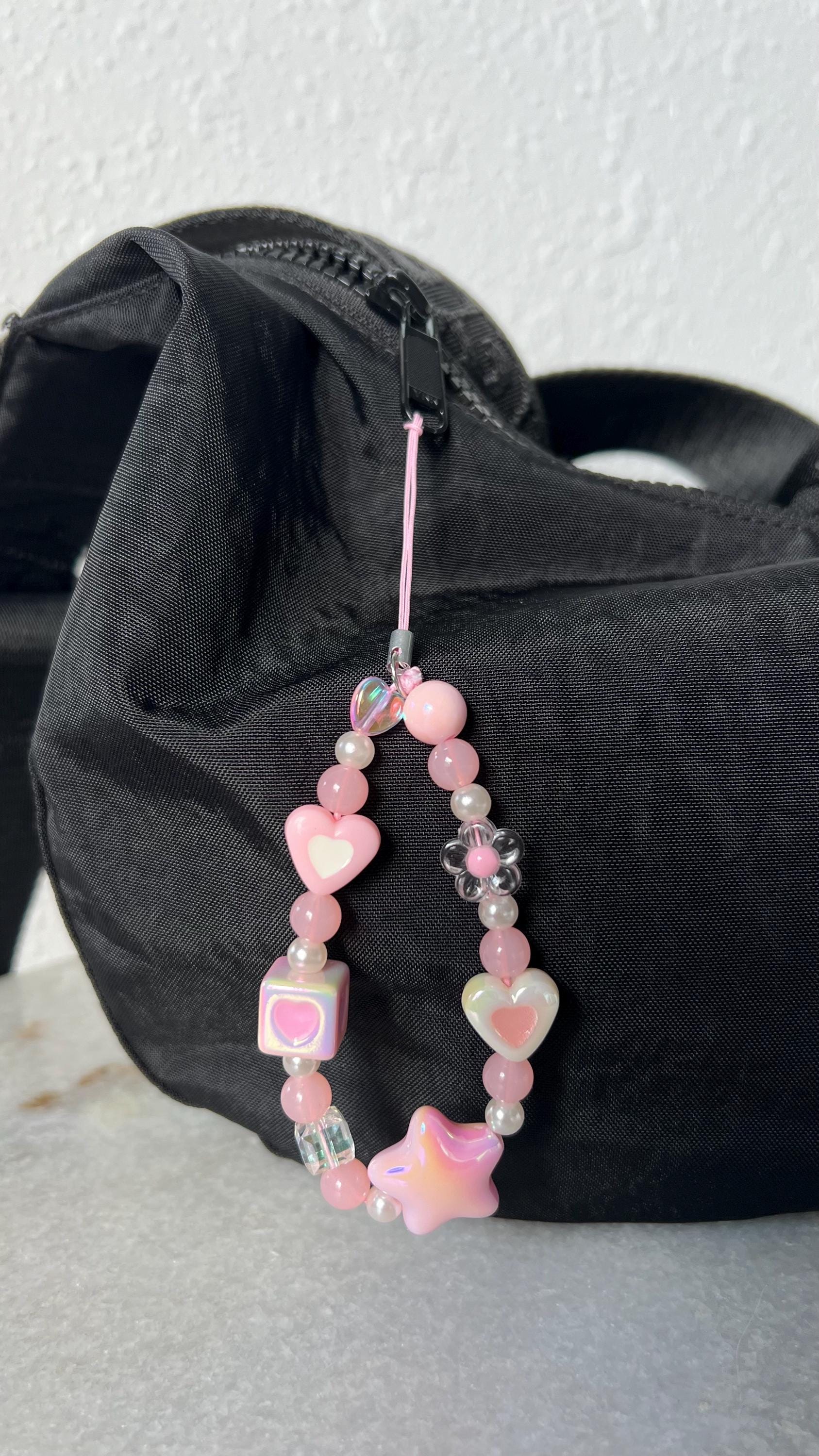 Cute Pink Chunky Key Chain, Cell Phone Charm, Owala Bottle Charm, Bag ...