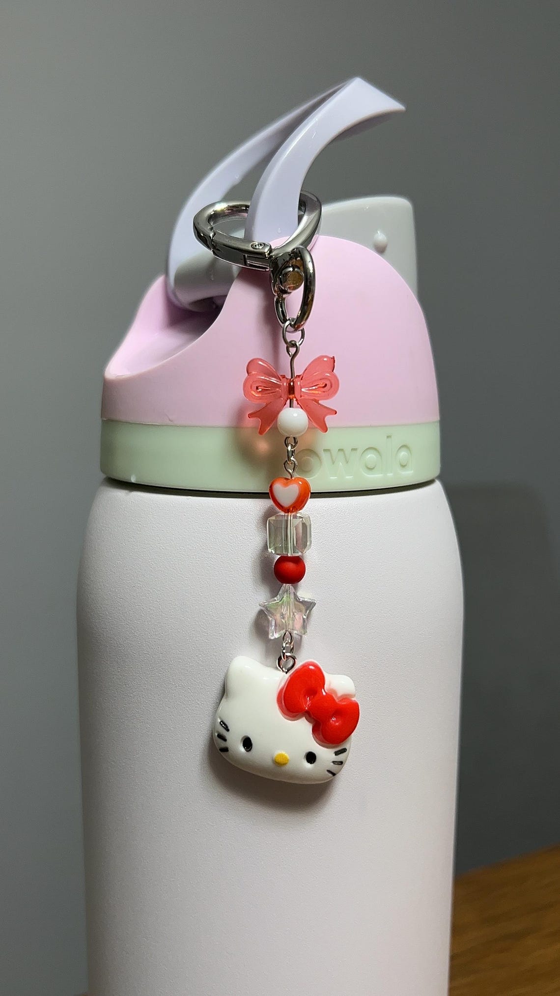 Hello Kitty Key Chain/ Charm With Pendant. Hello Kitty Beaded Key Chain ...