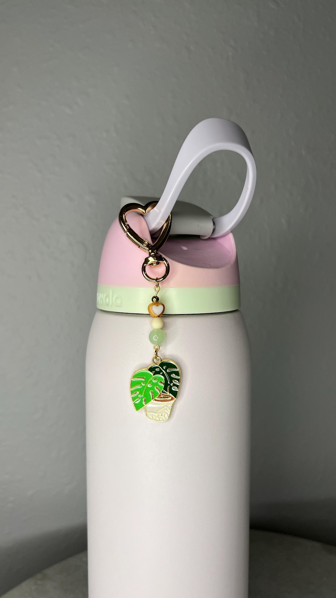 Plant Lover Owala Water Bottle Charm or Bag Charm/ Key Chain With Gold ...