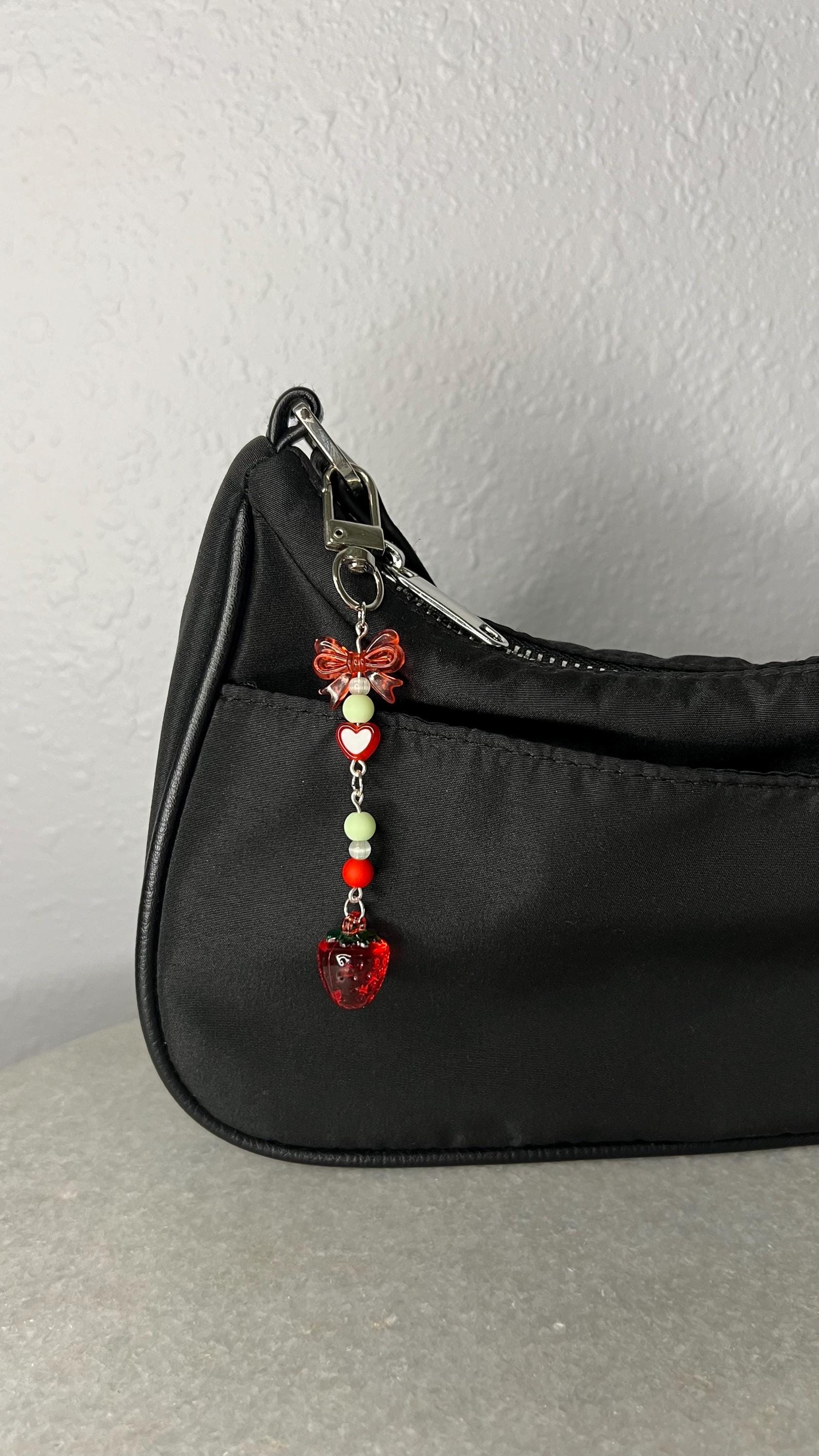 Beaded Cherry/ Strawberry Key Chains. Fruit Inspired Key Chains ...