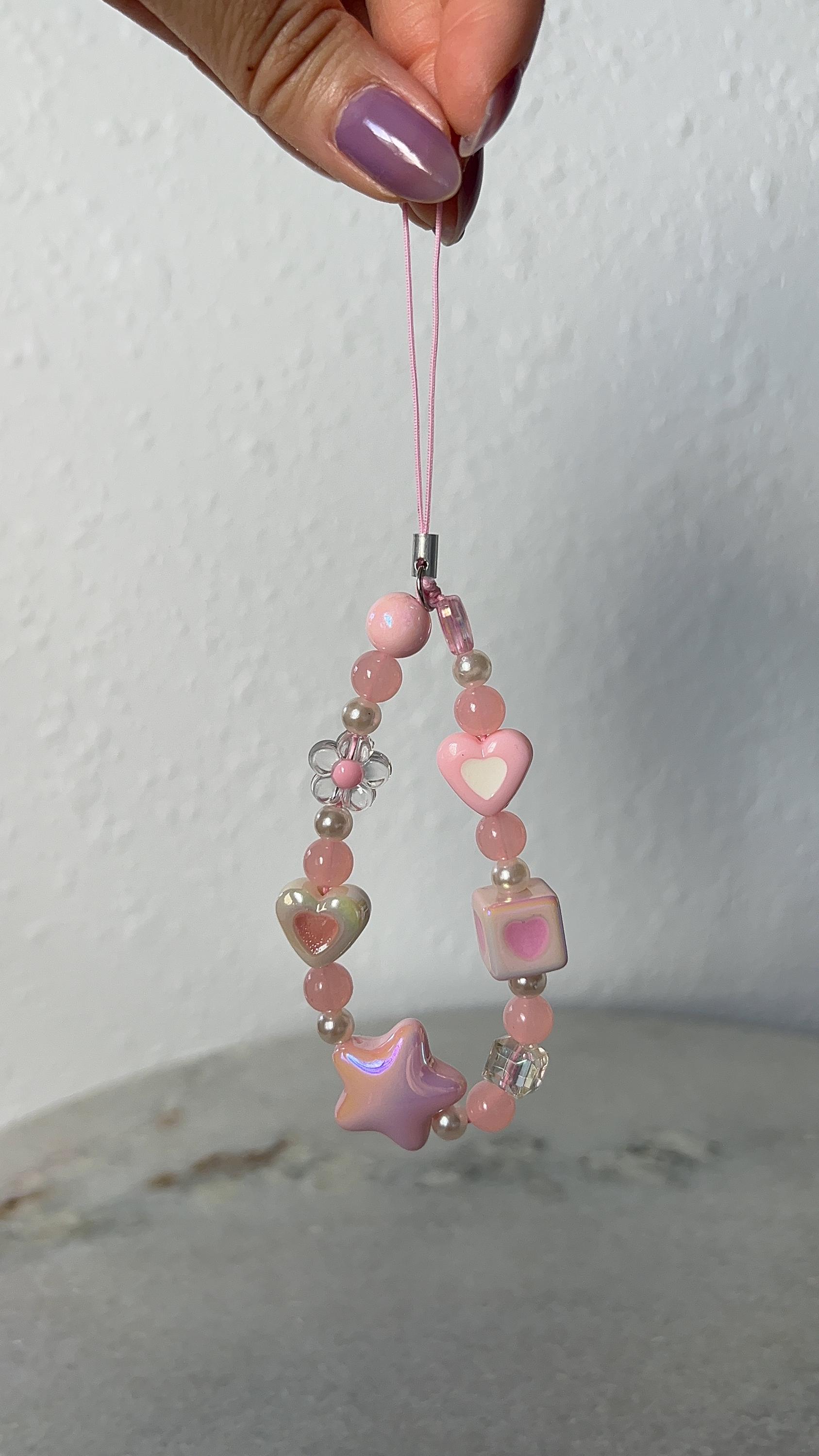 Cute Pink Chunky Key Chain, Cell Phone Charm, Owala Bottle Charm, Bag ...