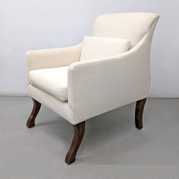 Transitional Style Boucle Slope Arm Occasional Chair - Etsy