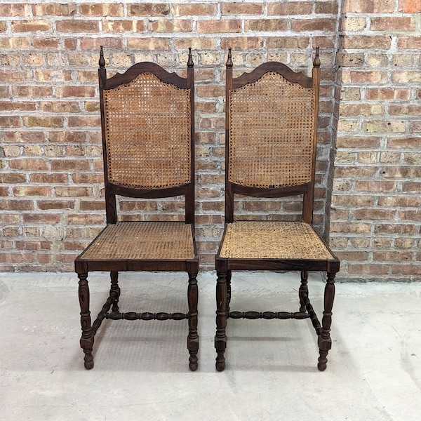 High Back Cane Chair - Etsy