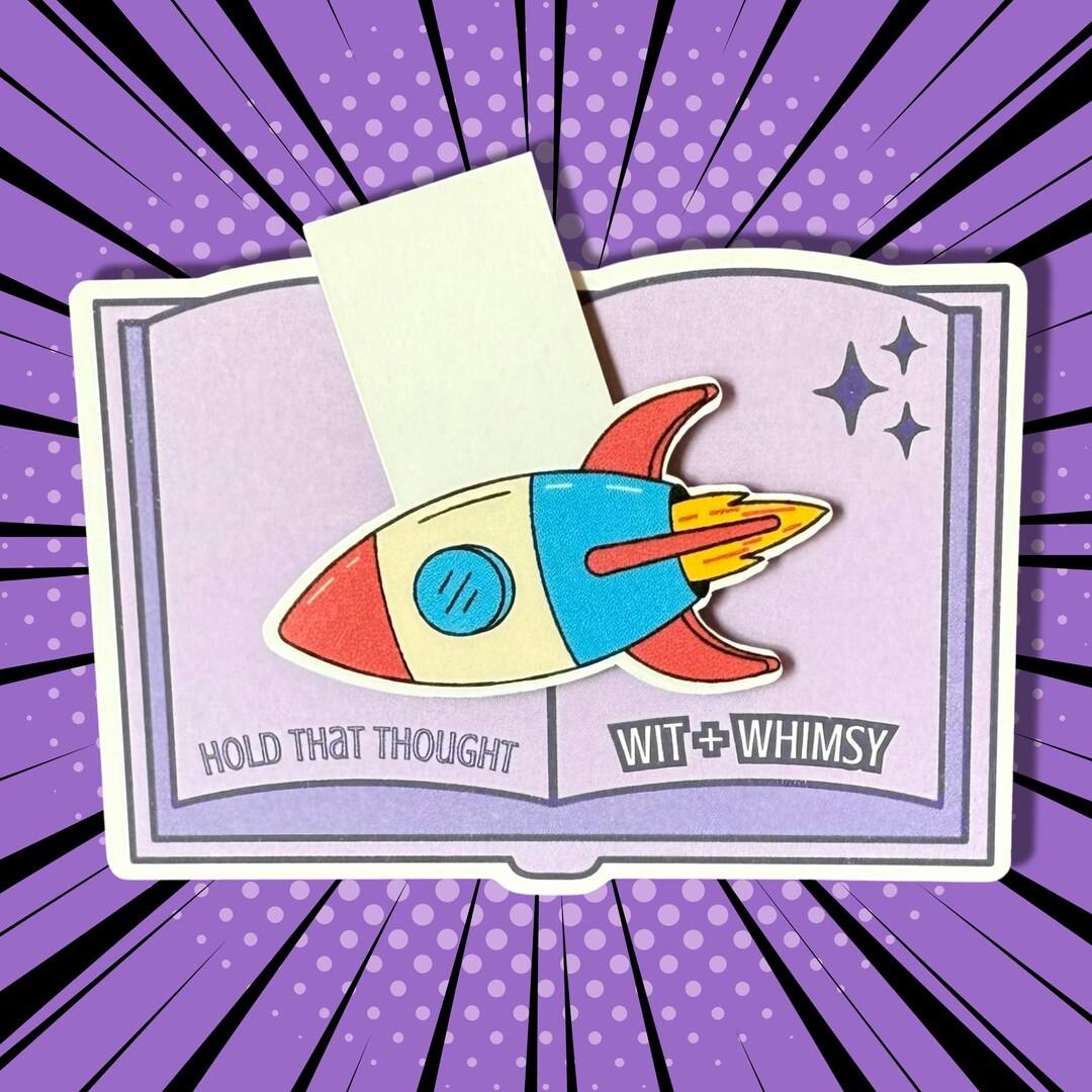 Rocket Ship Magnetic Bookmark: Space Lover Gift - Etsy