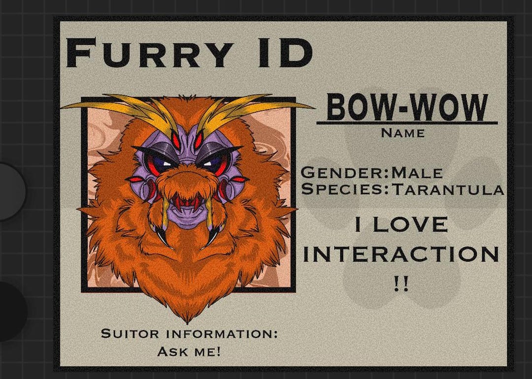 Printable Custom Furry ID - Etsy