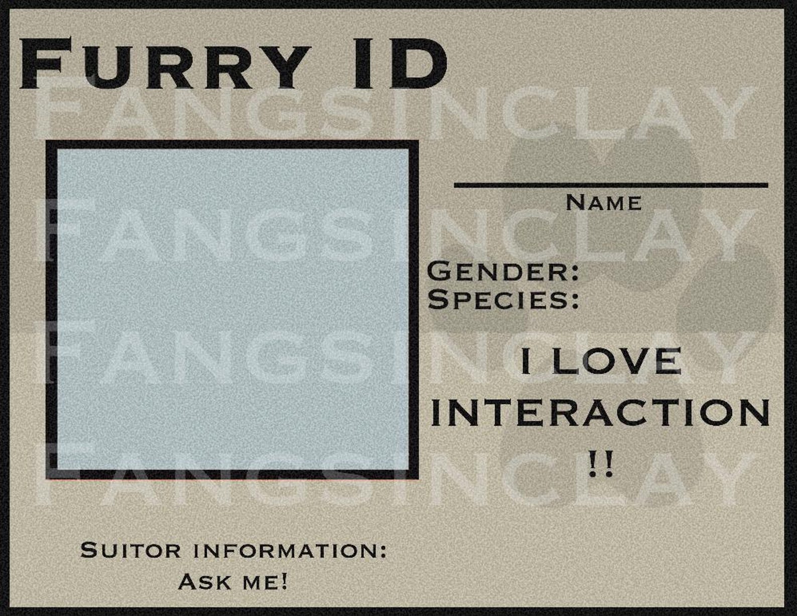 Printable Custom Furry ID - Etsy
