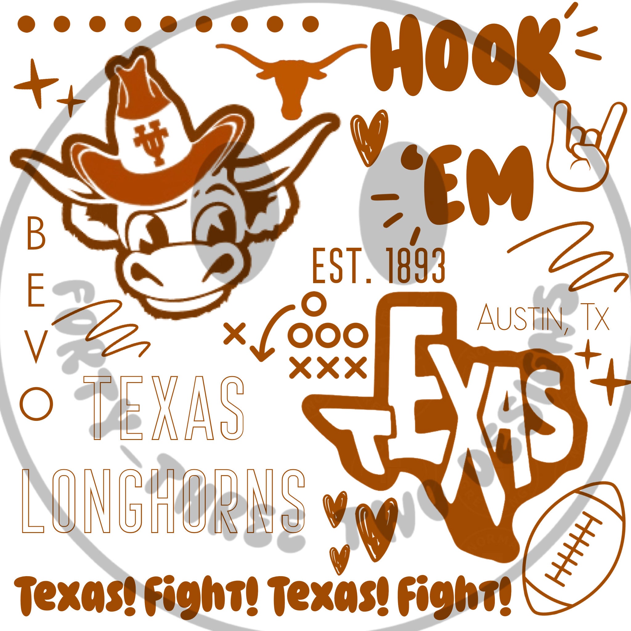 Longhorns Game Day PNG - Etsy