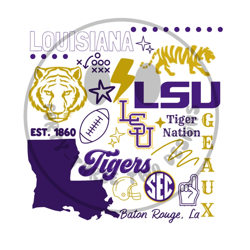 Lsu Svg - Etsy