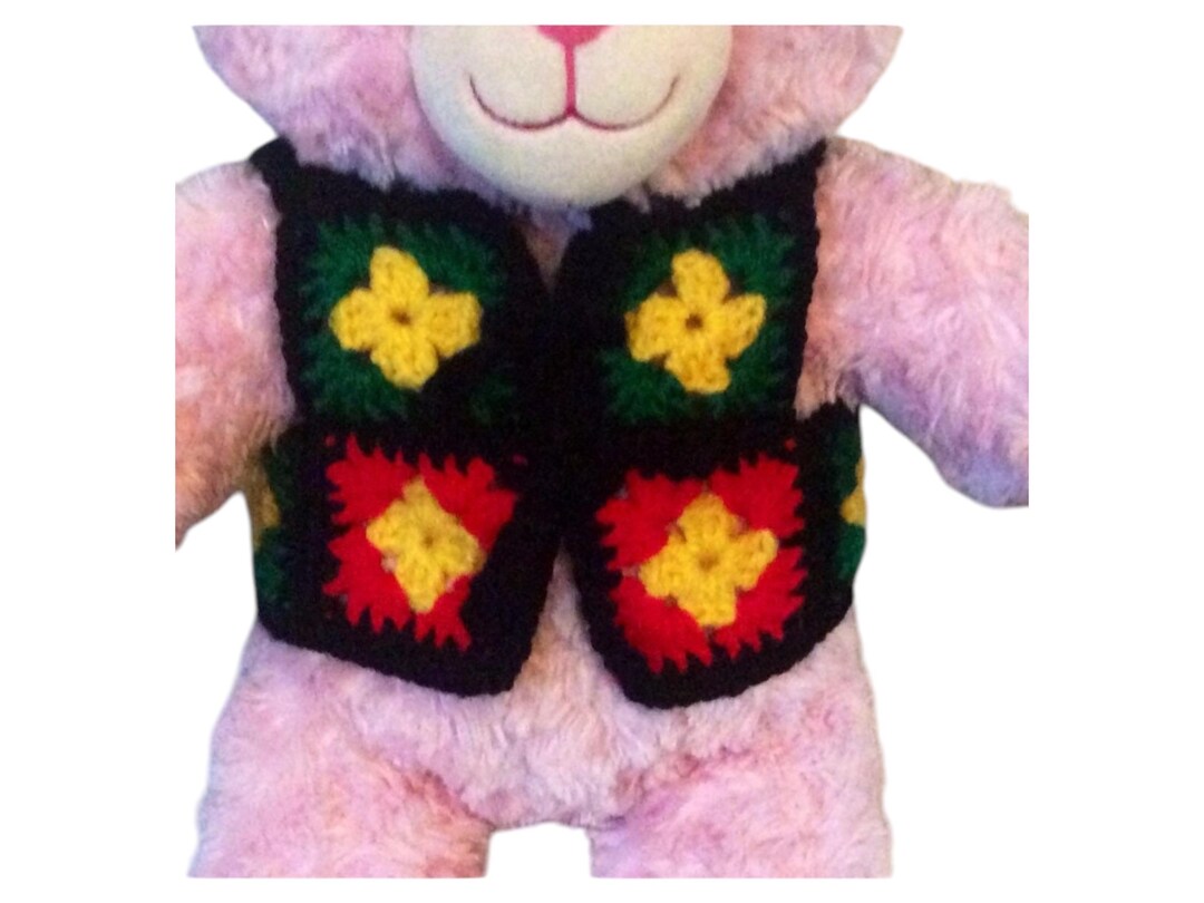 Teddy Bear Clothes Jamaican Reggae Sweater Vest 1970s Hippie Fashion ...