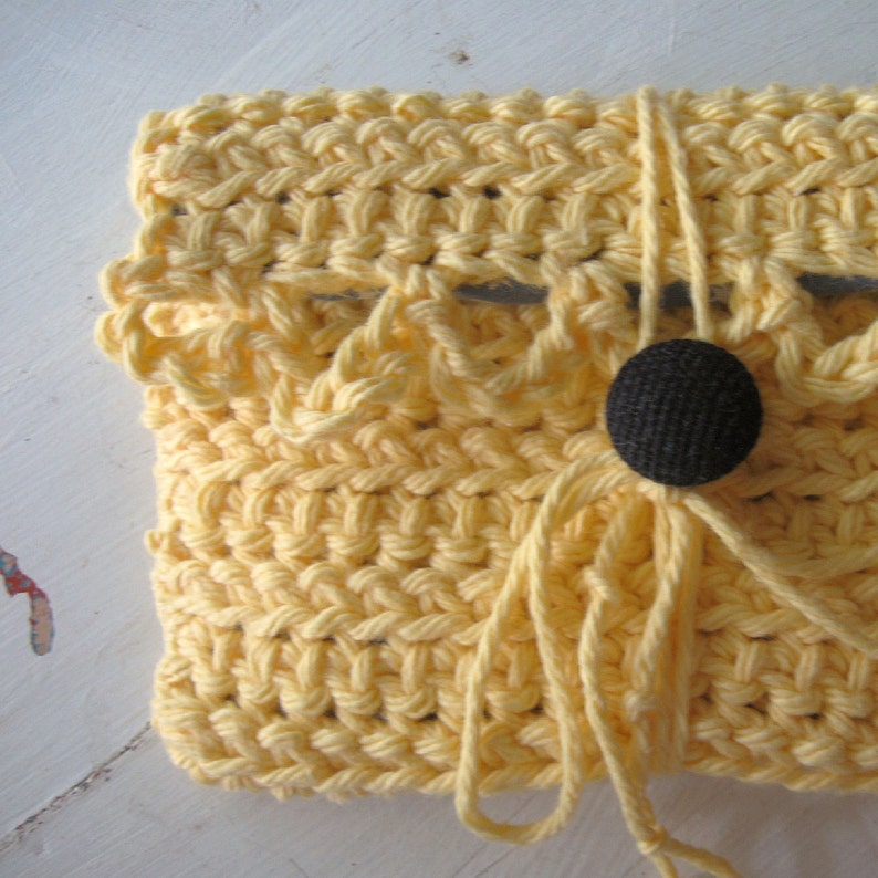 YELLOW CROCHET WALLET - Etsy