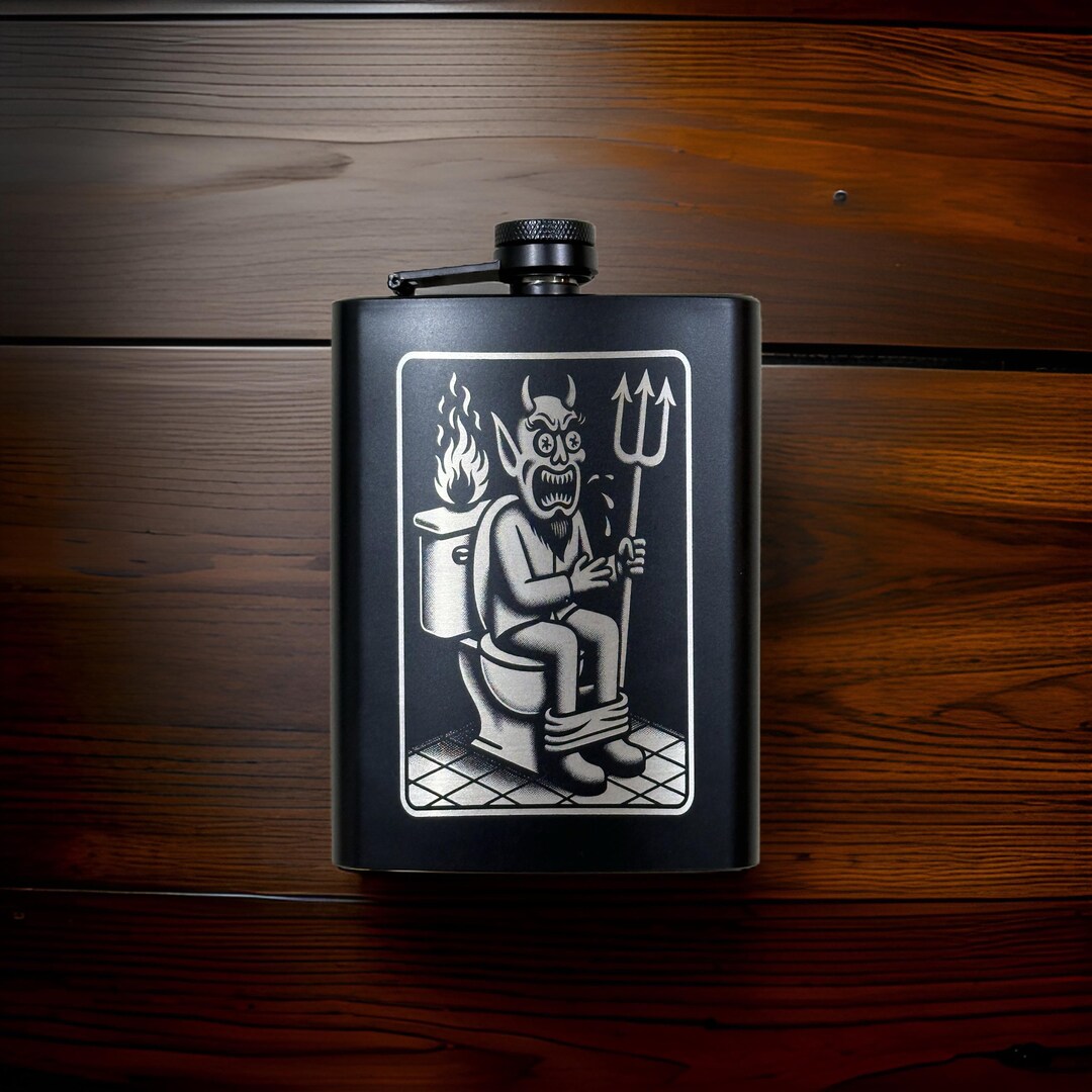The Porcelain Punisher: 8oz Devil Throne Flask for the Bold and the ...