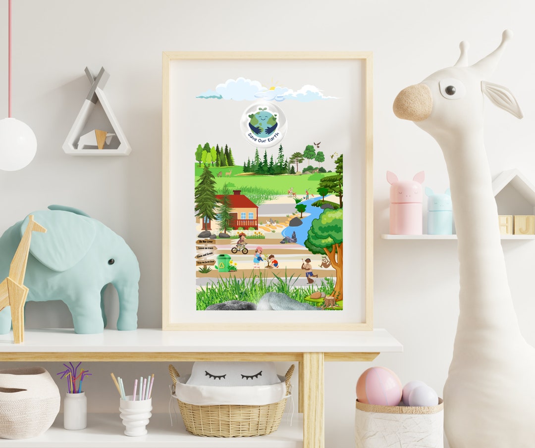 Save Our Earth Wall Art - Digital Download Eco-friendly Poster ...