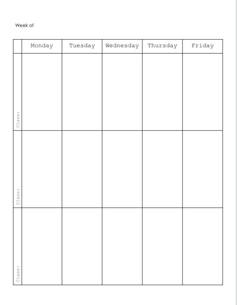 Teacher Planner: Weekly Planning Sheets - Etsy