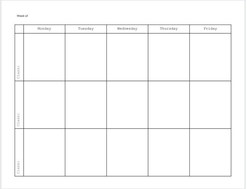 Teacher Planner: Weekly Planning Sheets - Etsy