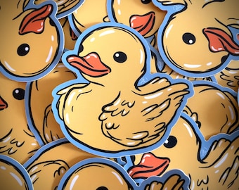 Firefighter Rubber Duck Vinyl Sticker - Etsy