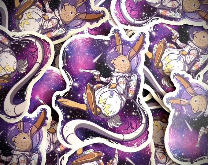 Space Rabbit Holographic Sticker, Astronaut Animal, Space Animal ...