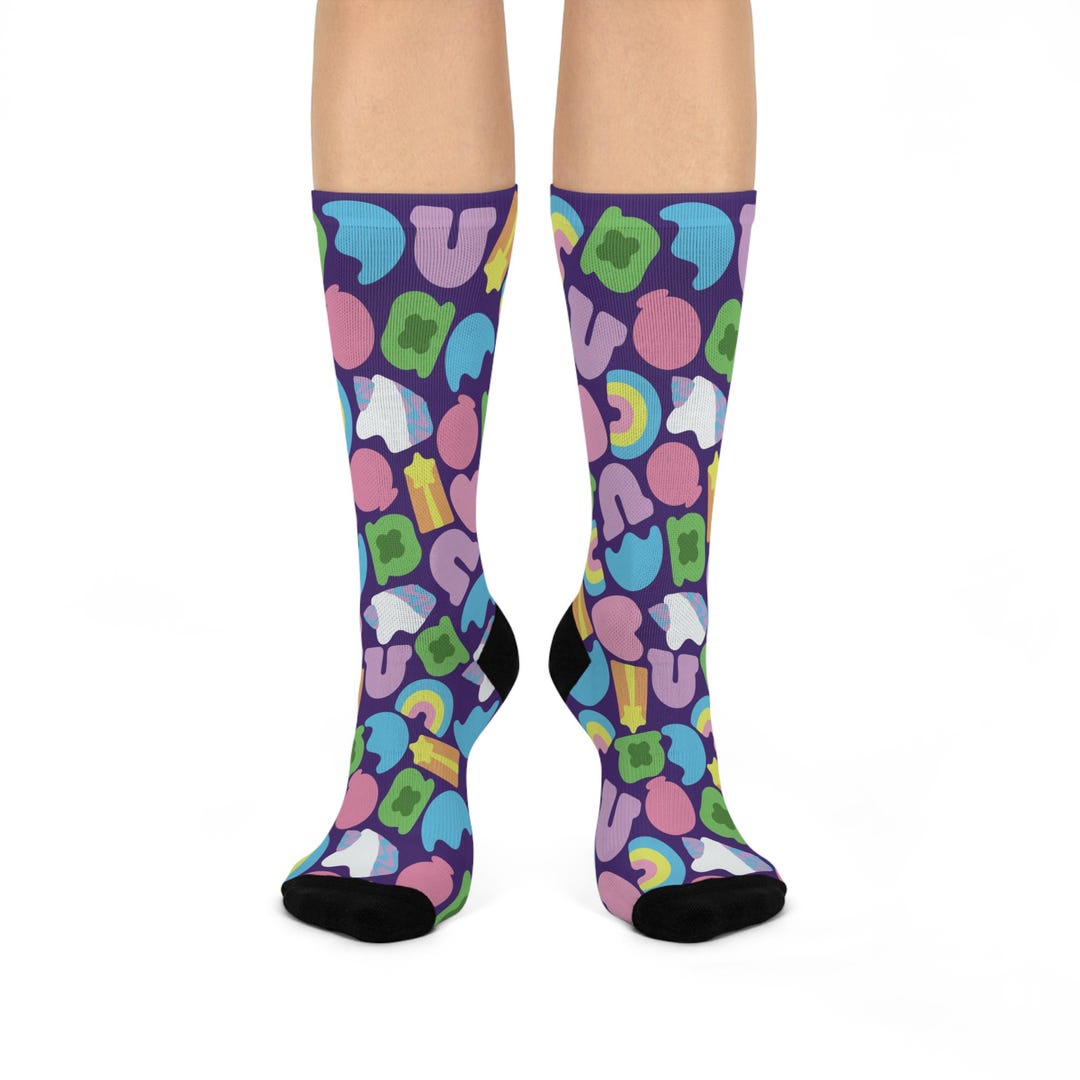 Cute Socks, Marshmallow Rainbow Socks, Cozy Socks, Funky Funny Socks ...
