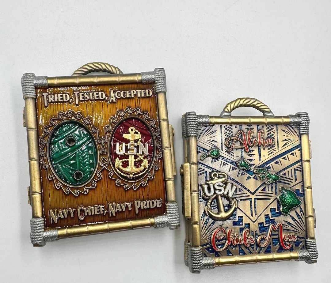 Vessel Anchor Coin Holder for Navy Chief, Senior, and Master Chief ...