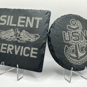 Slate Coasters 3.7” Square and Round - Etsy