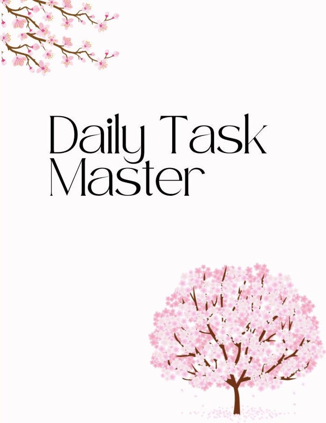 Cherry Blossom Daily Planner Printable Digital Planner - Etsy