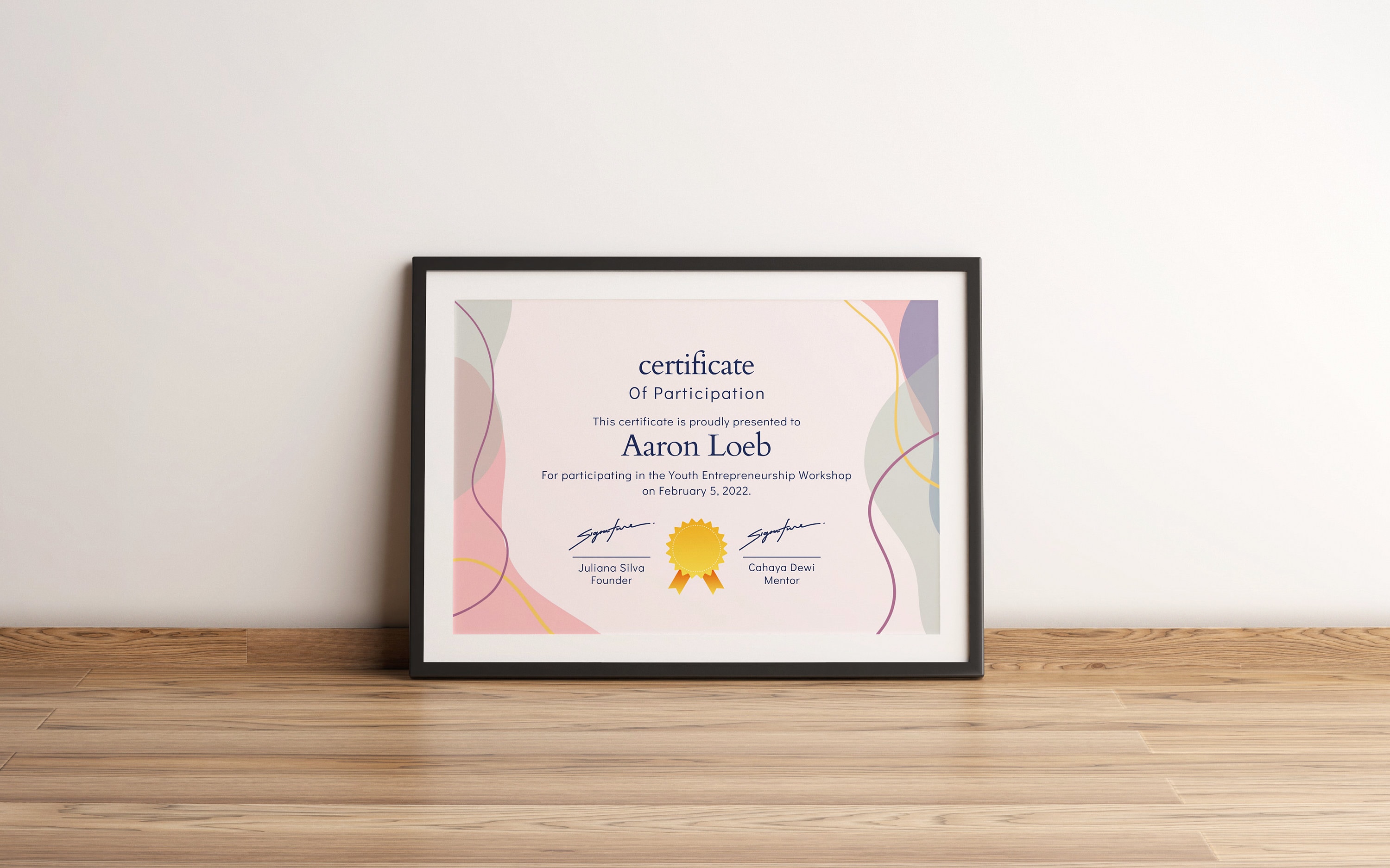 Editable Participation Certificate - Etsy
