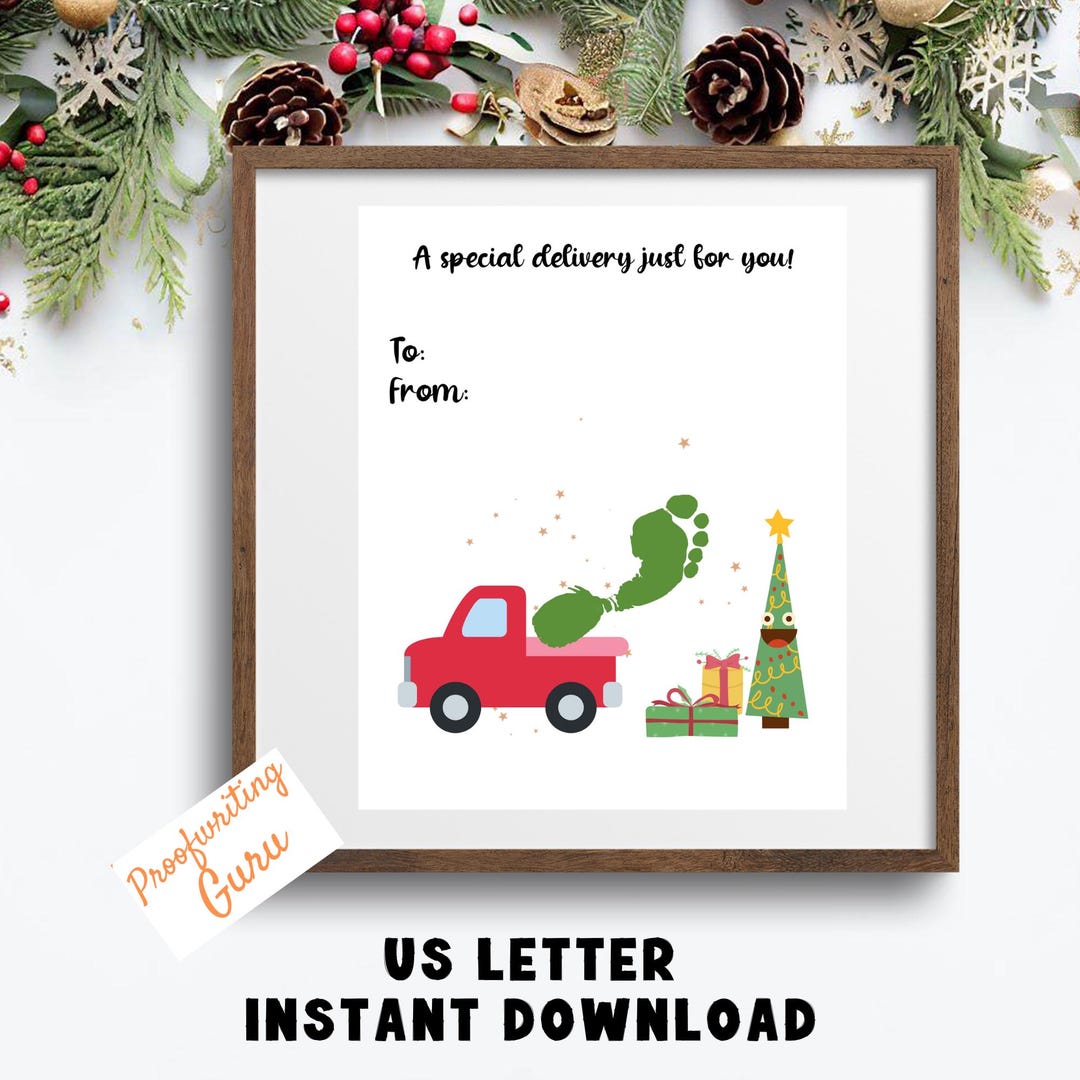 Red Truck With Tree Handprint Craft |DIY Christmas Keepsake for Kids ...