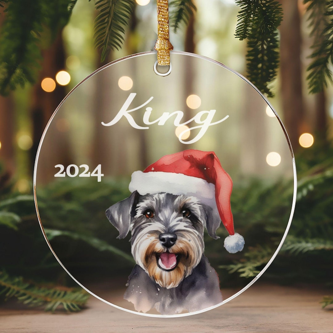 Miniature Schnauzer Ornament, Mini Schnauzer Custom Dog Ornament ...