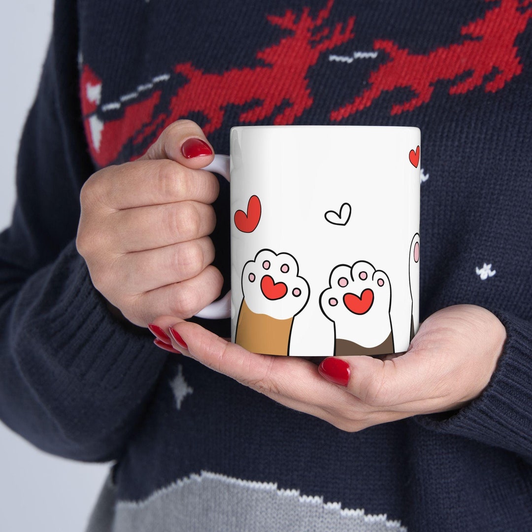 Cat Paws Coffee Mug, Toe Bean Print, Cat Lover Gift - Etsy